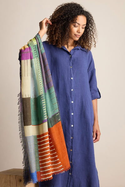 Printed wool scarf store
