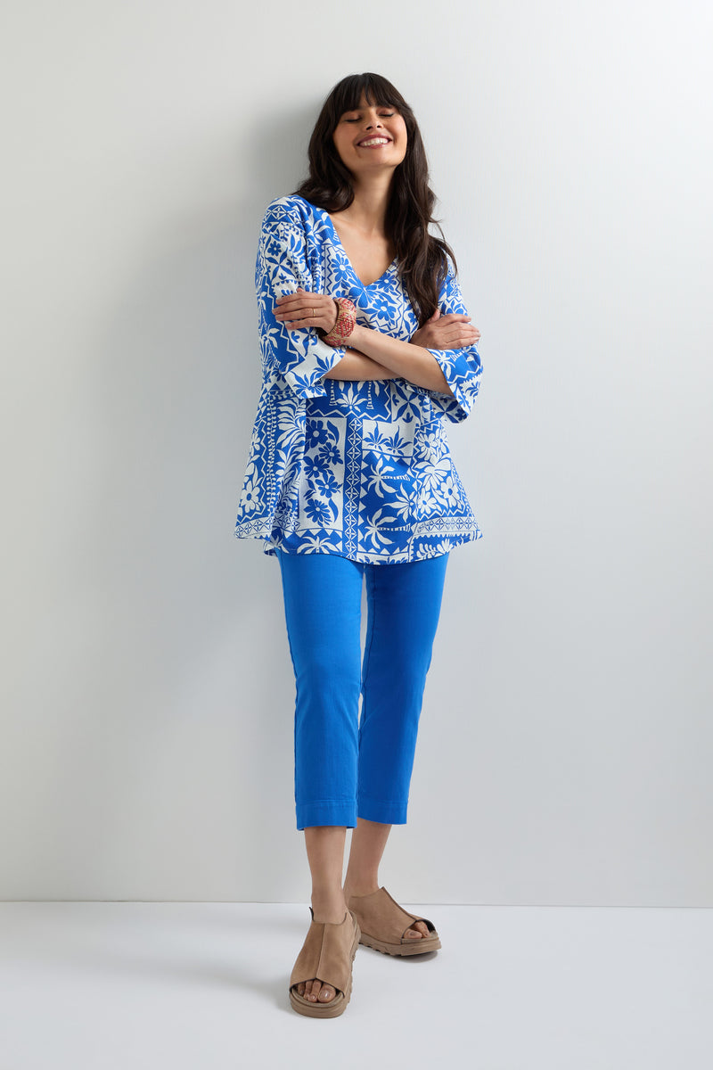 Santorini Tile Print Tunic – Sahara